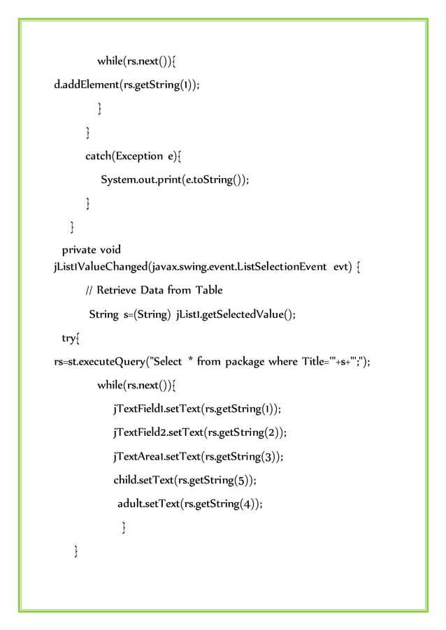 Informatics Practices Project on Tour and travels | DOCX | Programming Languages | Computing