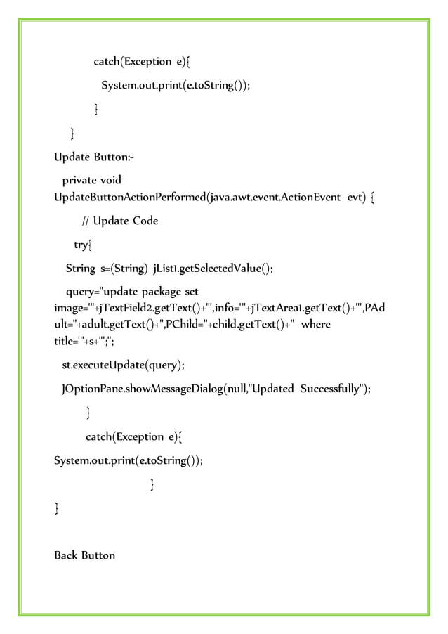 Informatics Practices Project on Tour and travels | DOCX | Programming Languages | Computing