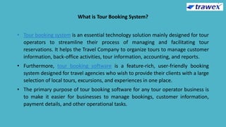 Tour Booking System, Tour Operator Reservation System | PPTX