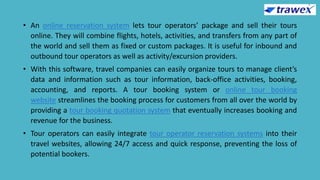 Tour Booking System, Tour Operator Reservation System | PPTX