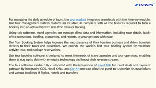 Tour Booking System | Tour Operator Reservation System | PPTX