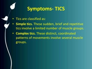 Tourette disorder | PPTX