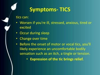 Tourette disorder | PPTX