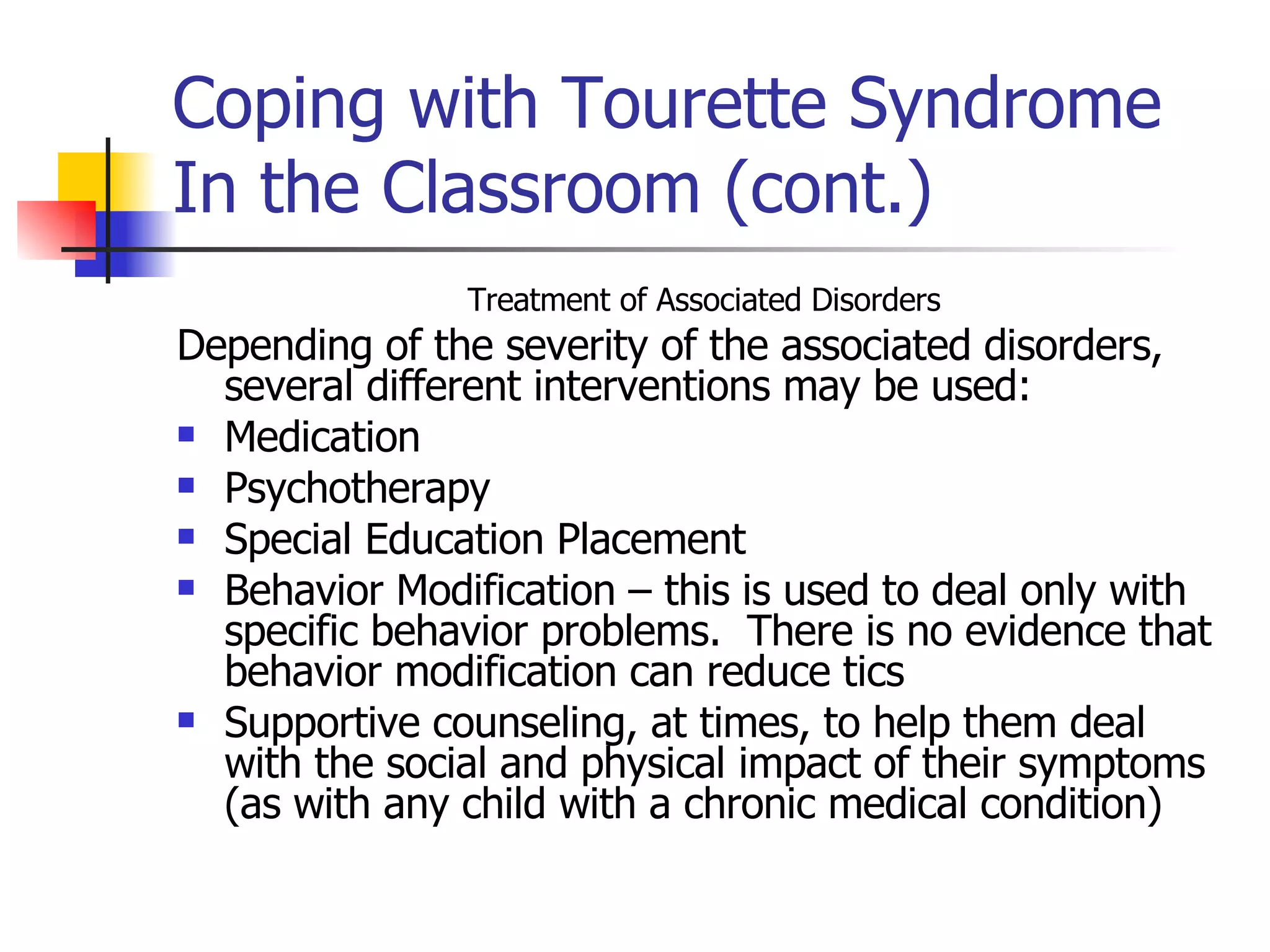 Tourette Syndrome Presentation | PPT