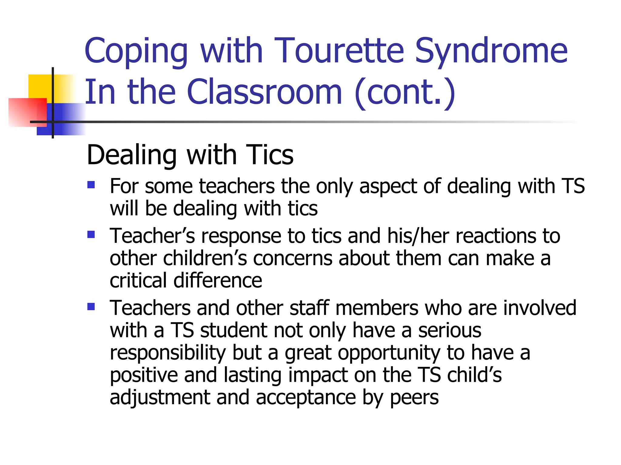 Tourette Syndrome Presentation | PPT