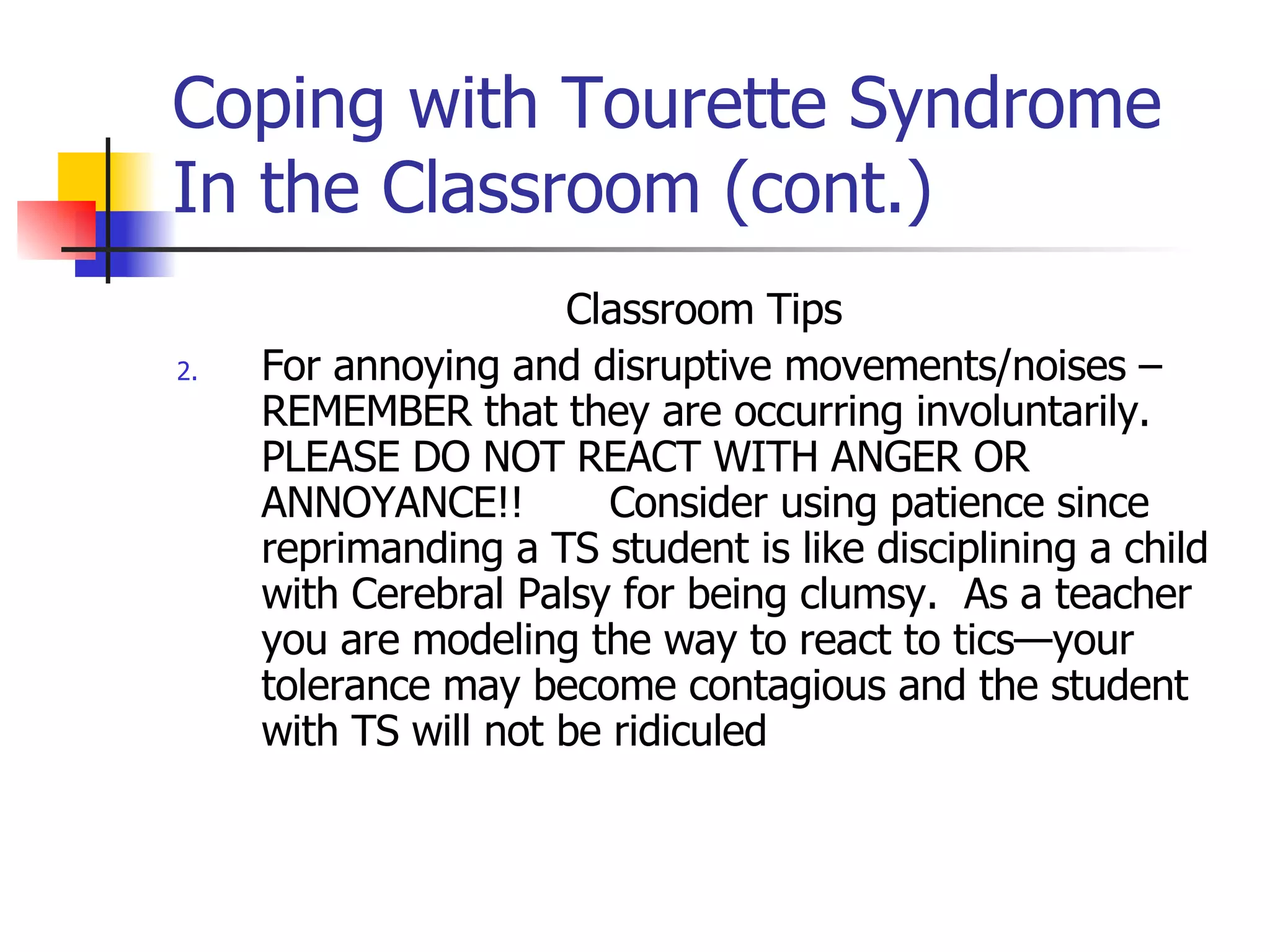 Tourette Syndrome Presentation | PPT