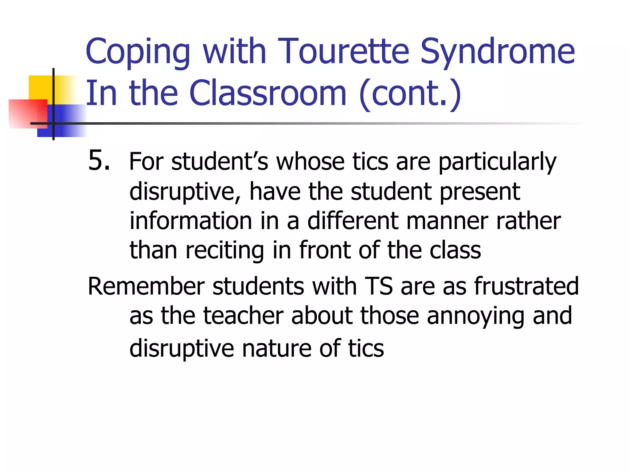 Tourette Syndrome Presentation | PPT