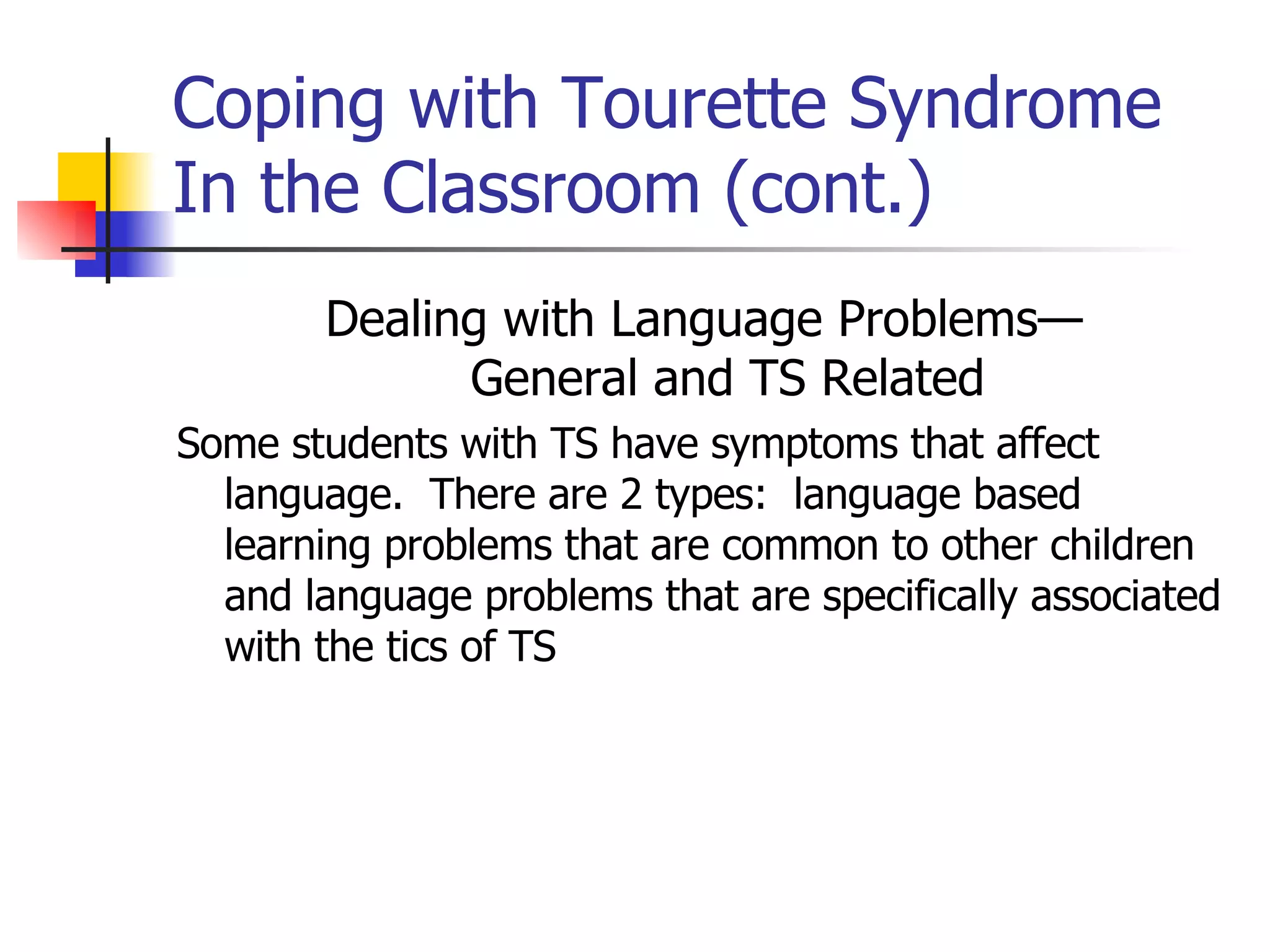 Tourette Syndrome Presentation | PPT