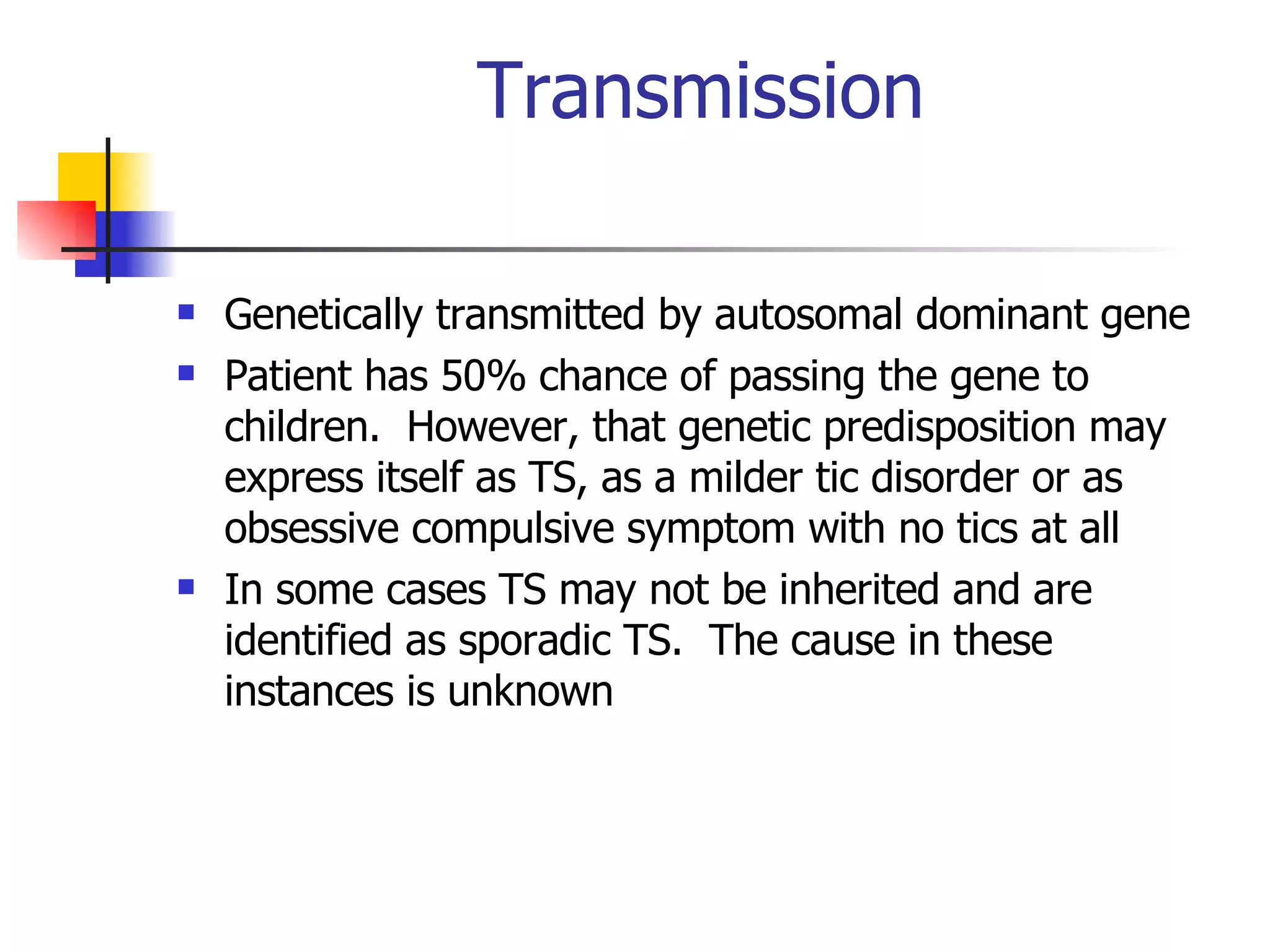 Tourette Syndrome Presentation | PPT