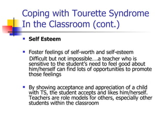 Tourette Syndrome Presentation | PPT