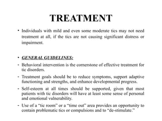 Tourette's disorder or Tics disorder pptx | PPTX