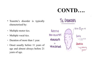 Tourette's disorder or Tics disorder pptx | PPTX