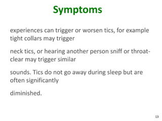 Tourette's Syndrome | PPTX