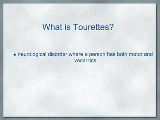Tourette's syndrome | PDF | Brain and Nervous System Disorders | Diseases and Conditions