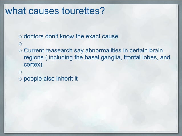 Tourette's syndrome | PDF | Brain and Nervous System Disorders ...
