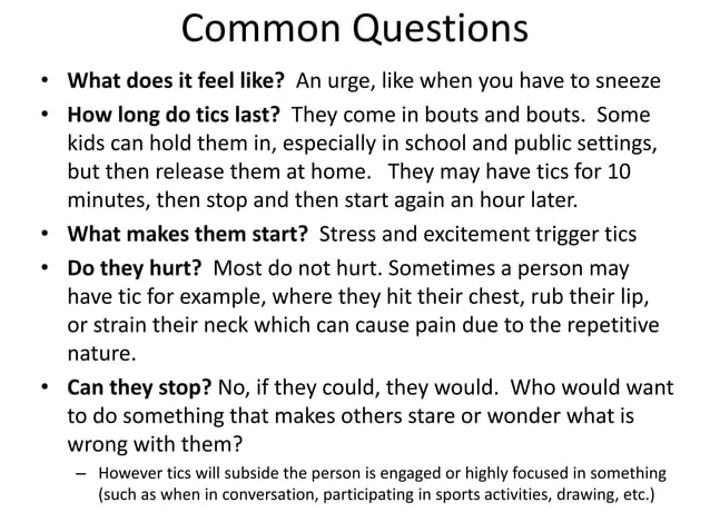 Tourettes syndrome | PPT