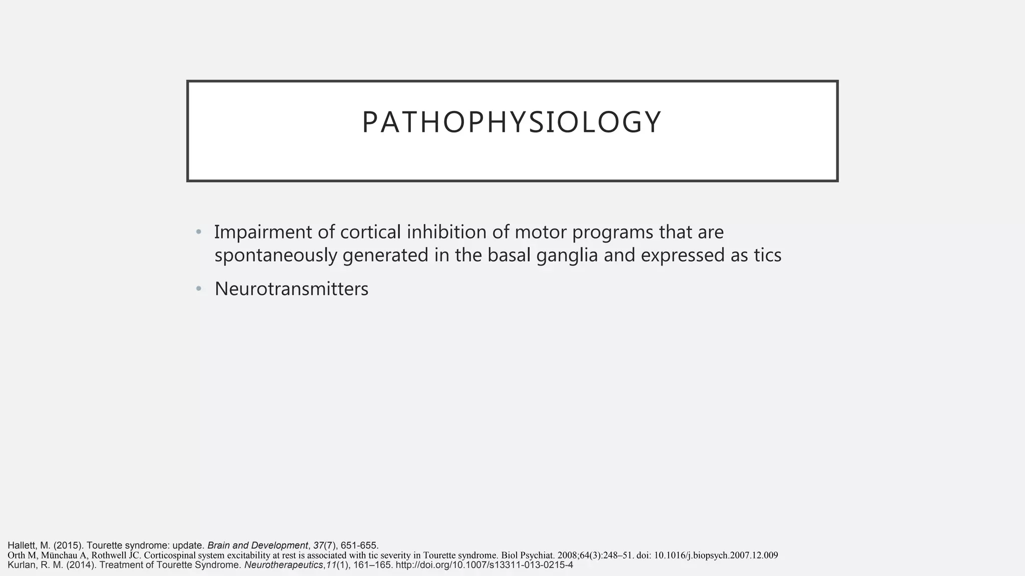 Tourette's Syndrome | PPTX
