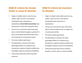 Tourettes Syndrome | PPT
