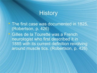 Tourette syndrome | PPT