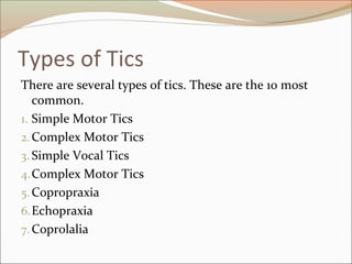 Tourette Syndrome Presentation | PPT