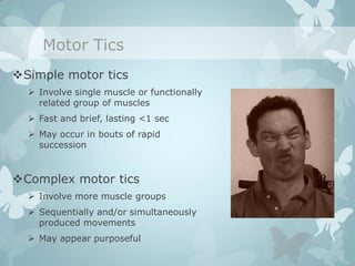 Tourette syndrome presentation psychopathology a | PPTX