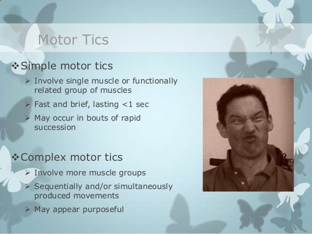 Tourette syndrome presentation psychopathology a