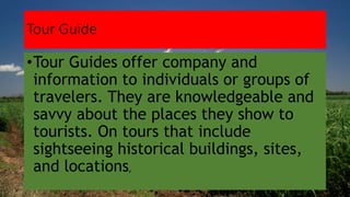 Tour Guide as a Profession | PPTX