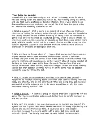 Tour guide for an alien | DOCX
