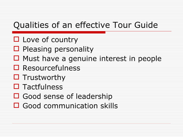 Tour guiding | PPT