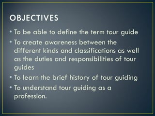 Tour Guiding | PDF