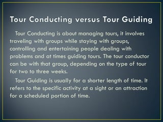 Tour Guiding | PDF