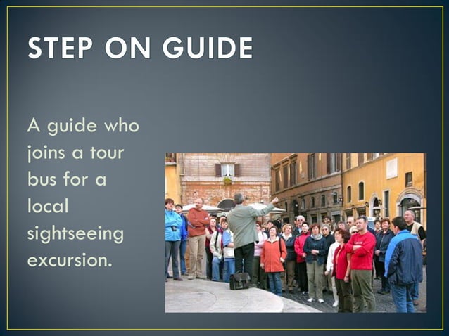Tour Guiding | PDF | Rail Travel | Travel Type