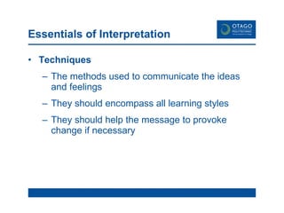 Tour Guiding Interpretation | PPT