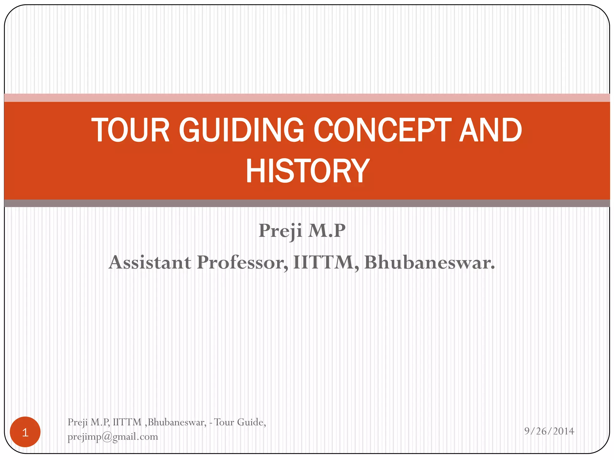 An Introduction to Tour Guiding, Pdf | PPT