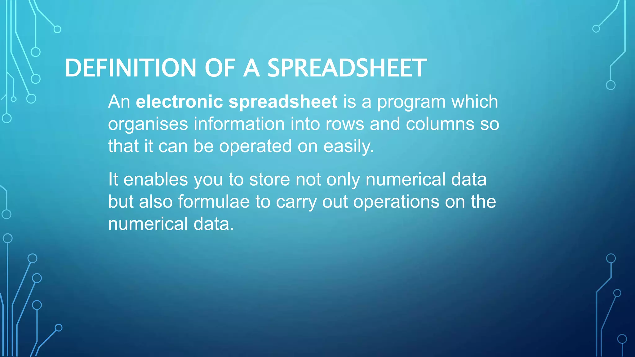 Touring excel using terminologies | PPT
