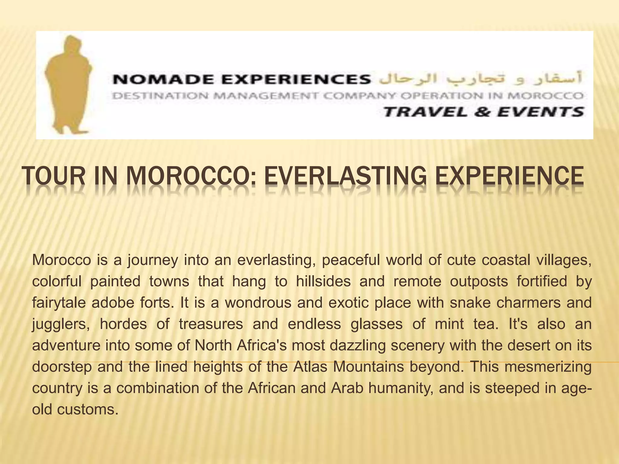 Tour in morocco | PPTX