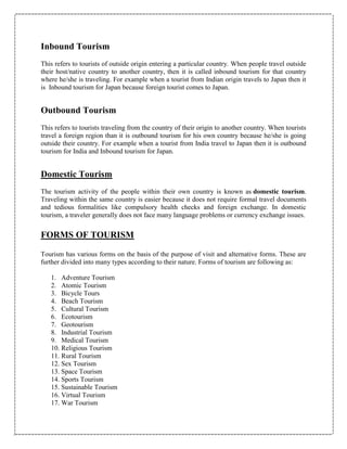 Tourism | PDF