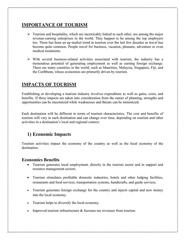 Tourism | PDF | National & Civic Holidays | Holidays