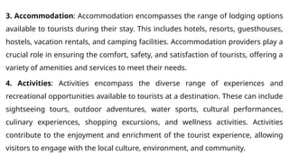 component of tourism in detail explanation | PPTX