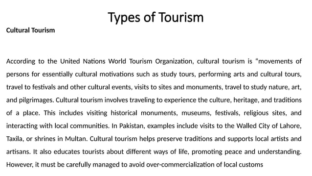 component of tourism in detail explanation | PPTX