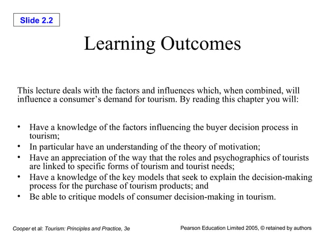 tourism consumer behavior | PPT