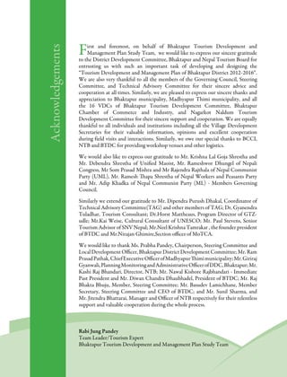 Tourism development and management plan of bhaktapur district (2012 ...