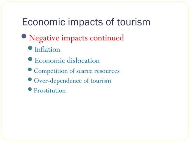 Tourism impacts | PPT