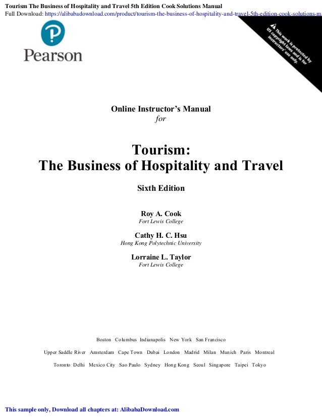 Tourism The Business of Hospitality and Travel 5th Edition Cook ...