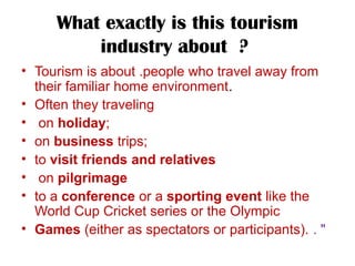 Tourism introduction | PPT