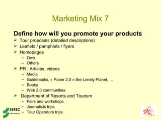 Tourism added value chain and marketing mix | PPT