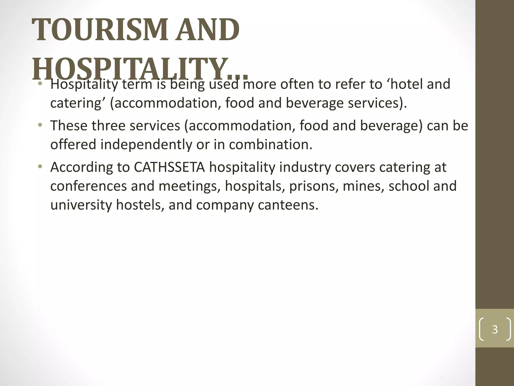 Tourism and hospitality | PPTX