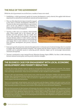Tourism And Local Development | PDF