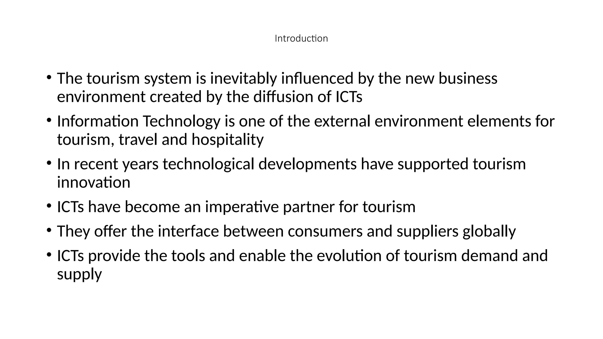 impact of Technological advancement in Tourism INdustry | PPTX