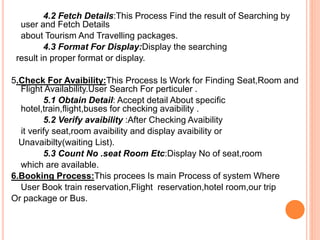 Tourism and travelling management System | PPTX